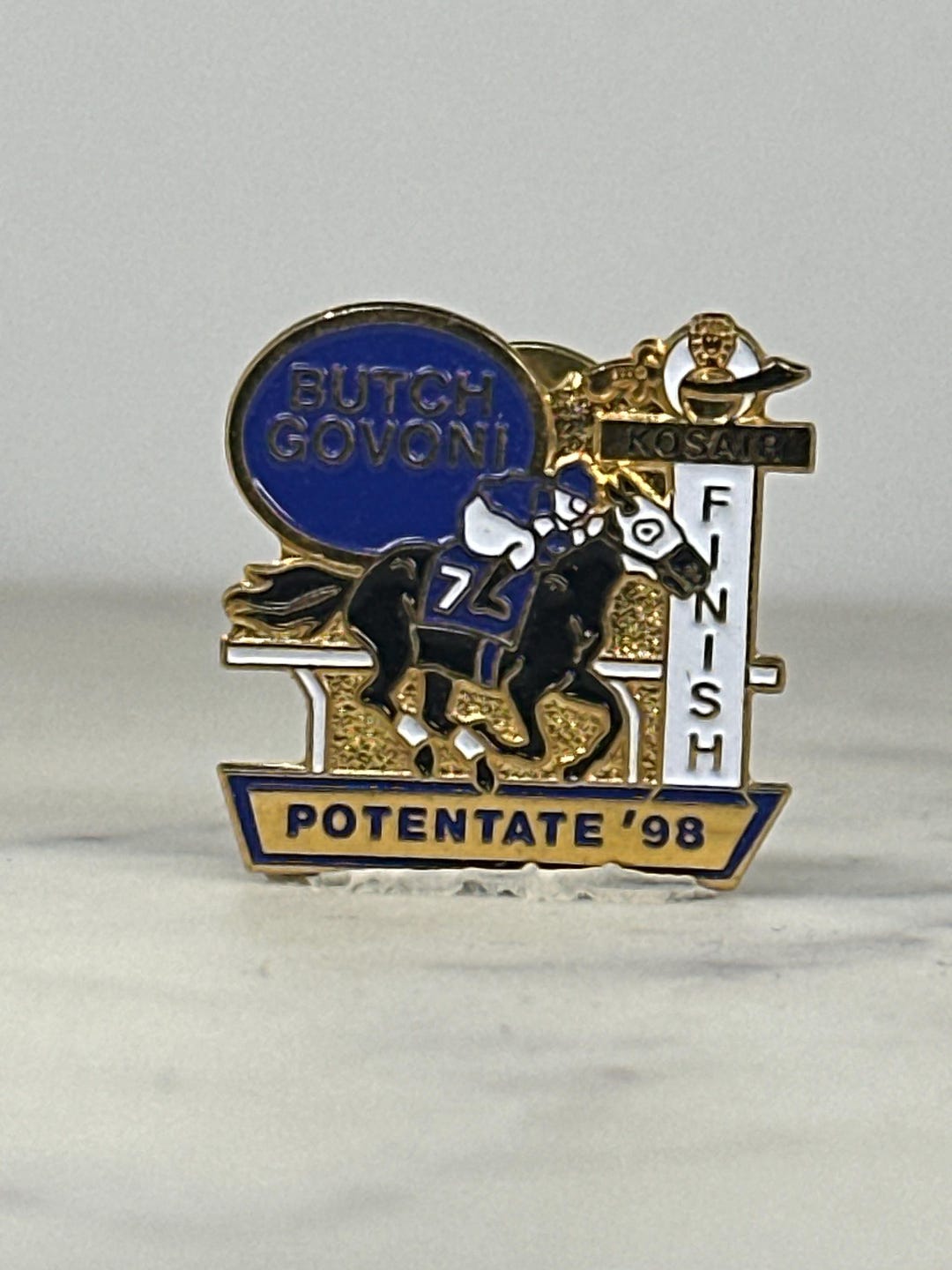 1998 Kosair Shriners Pin – Butch Govoni Potentate Horse Racing Enamel ...