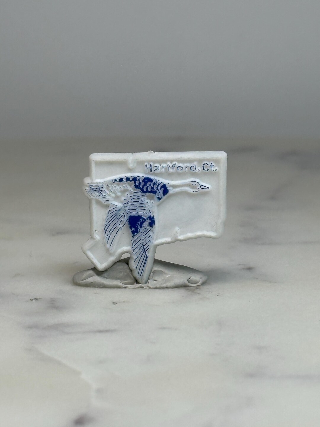 Hartford Connecticut Goose Pin: White & Blue Enamel - Vintage Souvenir ...