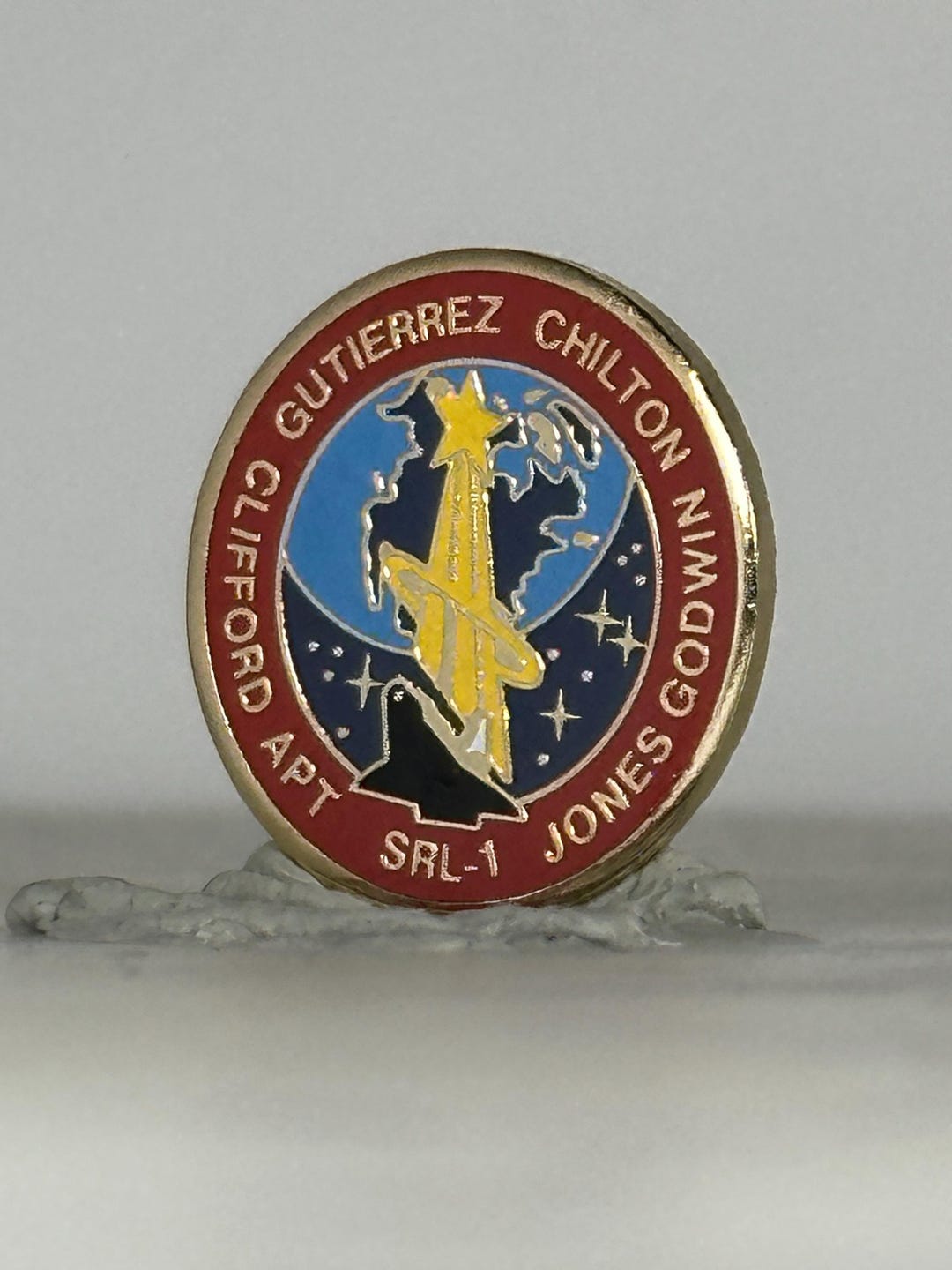SRL-1 Mission Enamel Pin: Red & Gold NASA Emblem - Space Collector ...