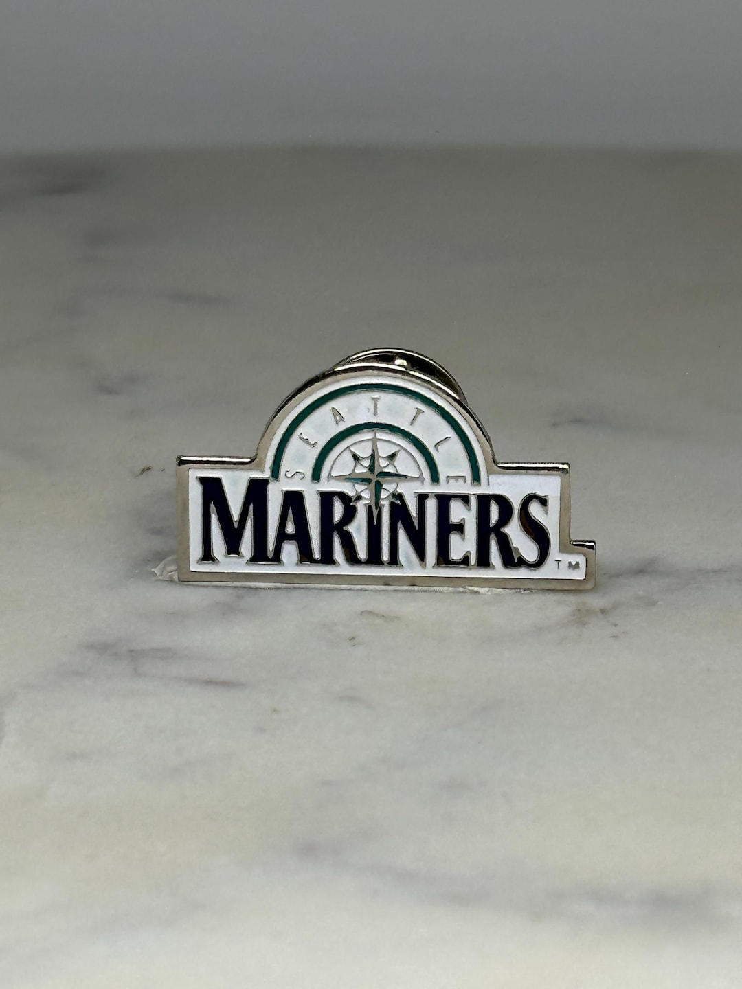 Seattle Mariners Logo Pin: Silver Enamel Finish - MLB Sports Accessory ...