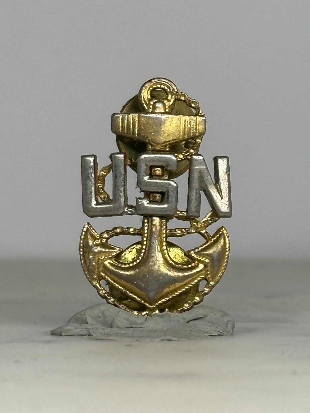 USN Navy Anchor Pin: Gold & Silver Metal Finish - Military Accessory - Etsy