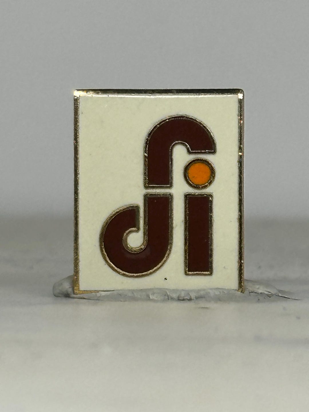 DFI Logo Enamel Pin: Red & Orange on White - Retro Company Accessory - Etsy