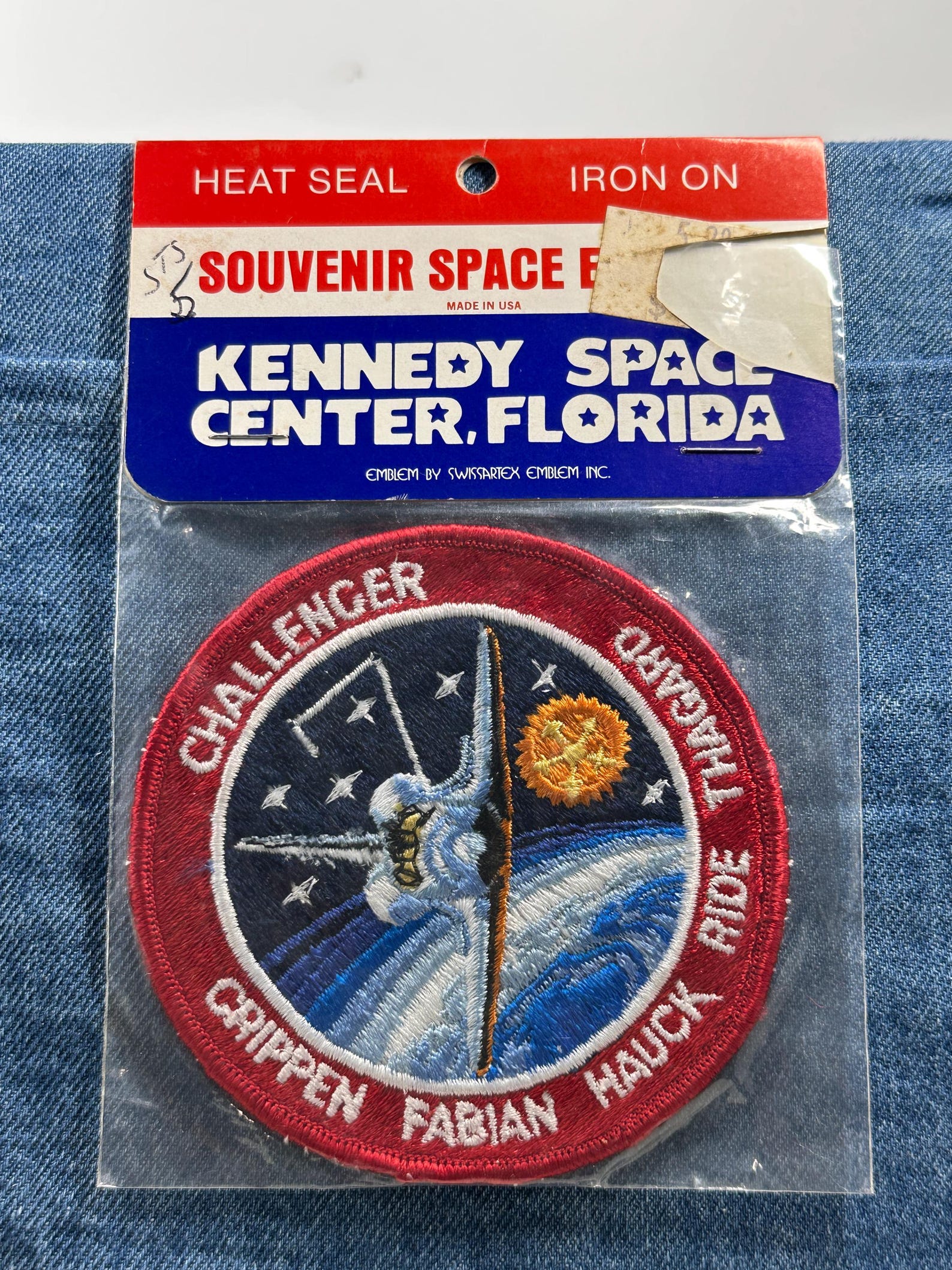 NASA Challenger STS-7 Mission Patch: Iron-on Round Red Border - 1980s ...
