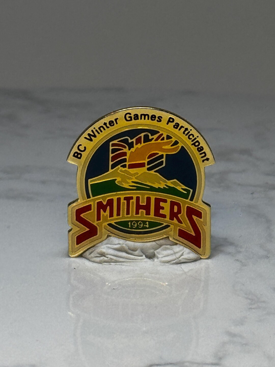 BC Winter Games Pin: Smithers 1994 Gold Enamel - Sports Souvenir - Etsy