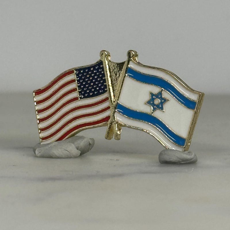 American Flag and Israeli Flag Lapel Pin - Etsy