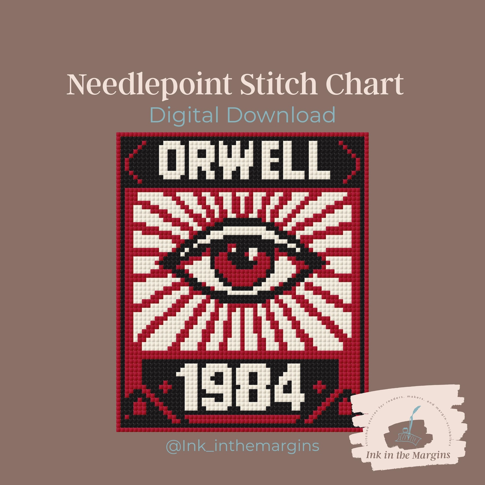 1984 Cover Needlepoint Chart | PDF Chart/instant Download - Etsy