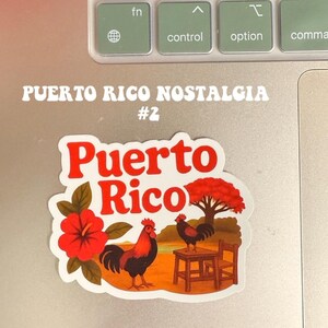 Puerto Rico Nostalgia Gallo Rooster Flamboyan Flame Tree Casita Retro ...