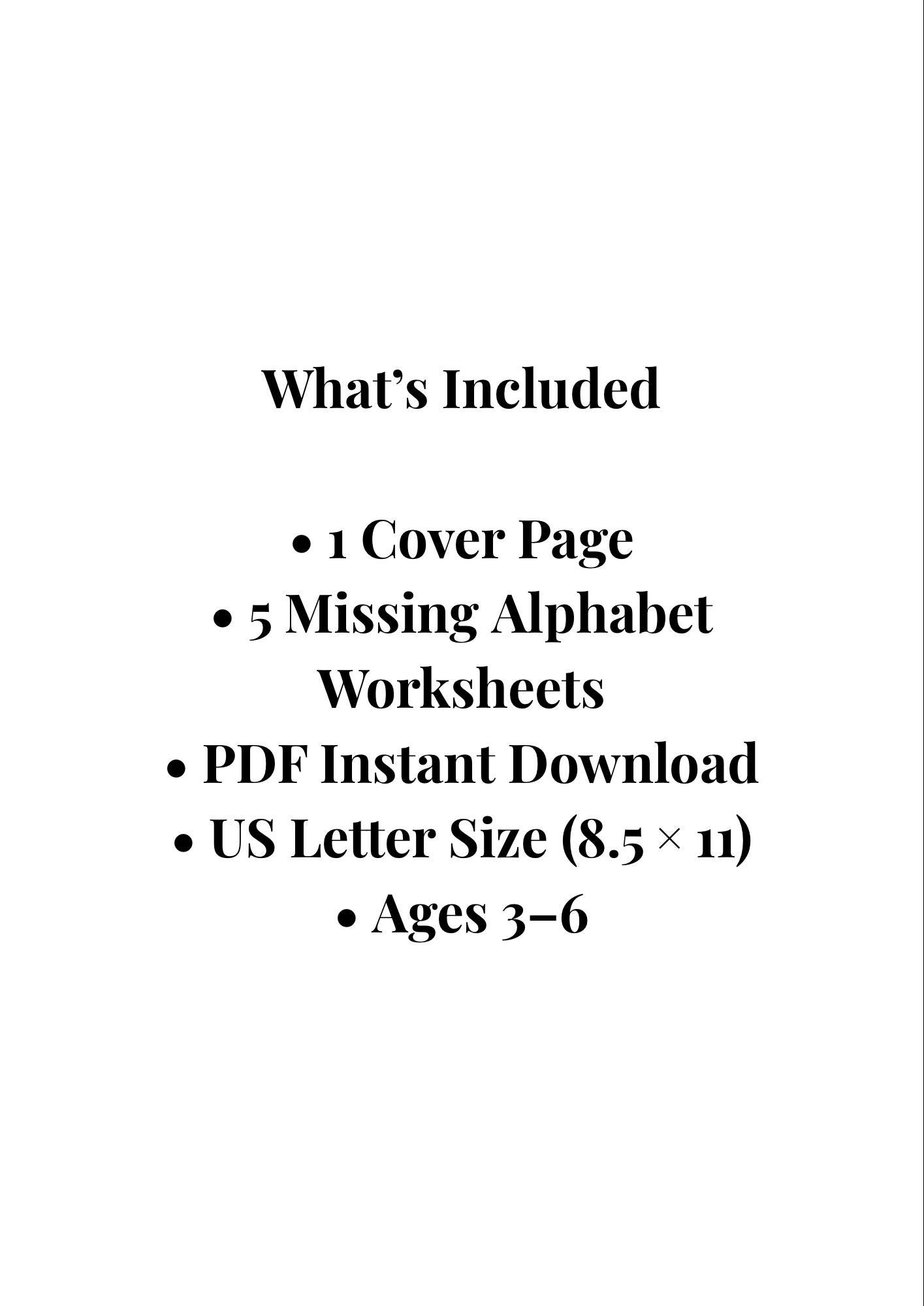 Fill in the Missing Letters Worksheet | Missing Alphabet Activity | ABC ...