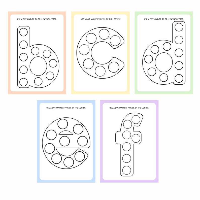 Lowercase Alphabet Dot Marker Worksheets | Preschool A-Z Learning ...