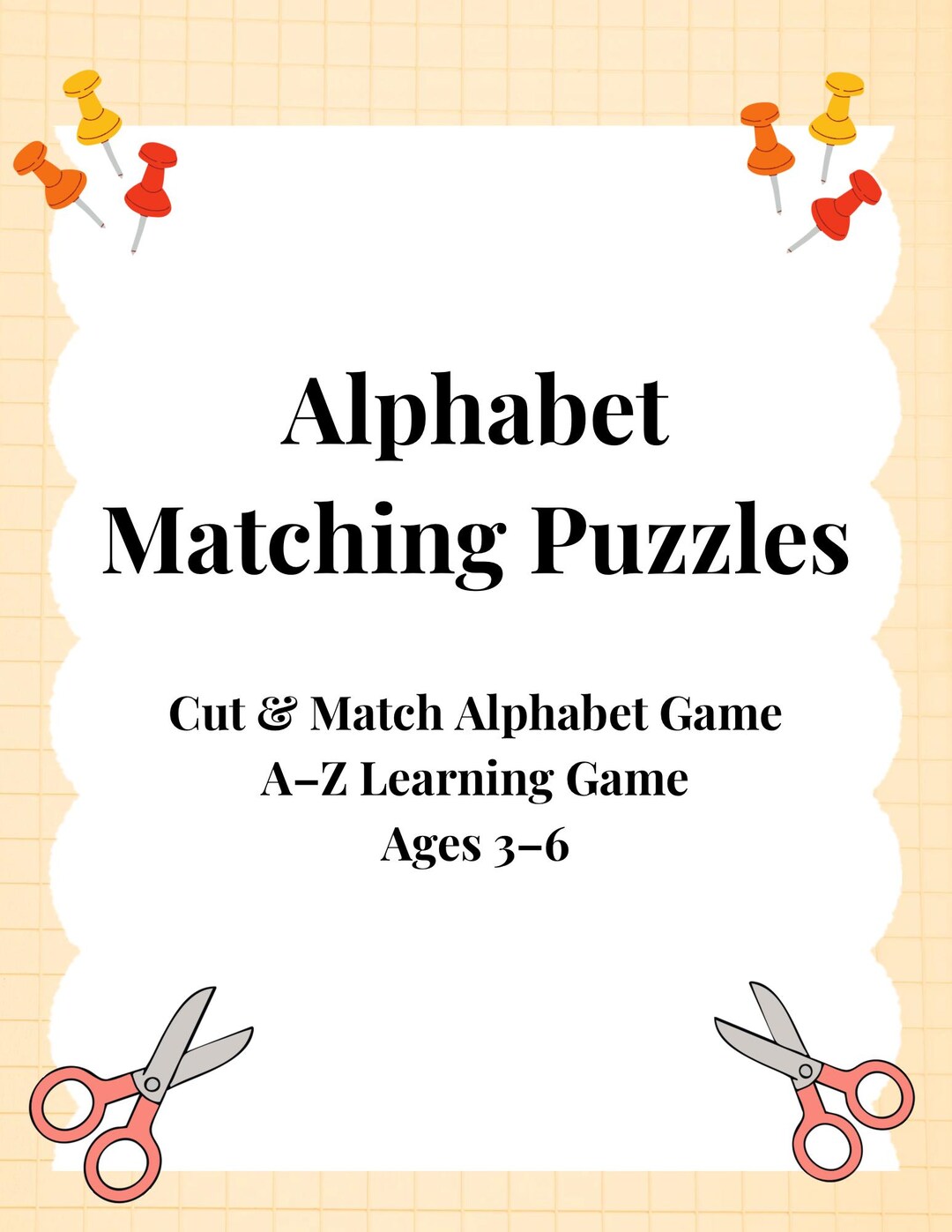 Alphabet Matching Puzzle Printable | ABC Cut and Match Activity | A-Z ...