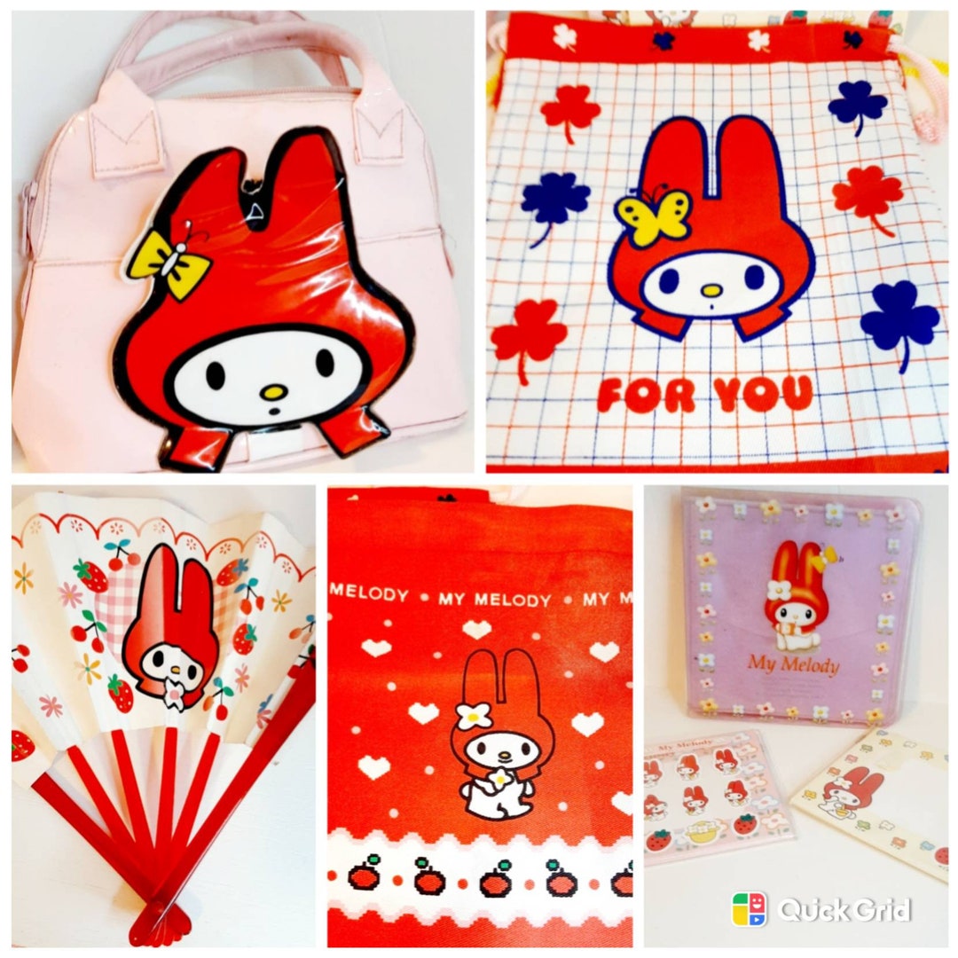 Vintage Japan Sanrio My Melody 1998 PVC Hand Bag Drawstring Bags ...