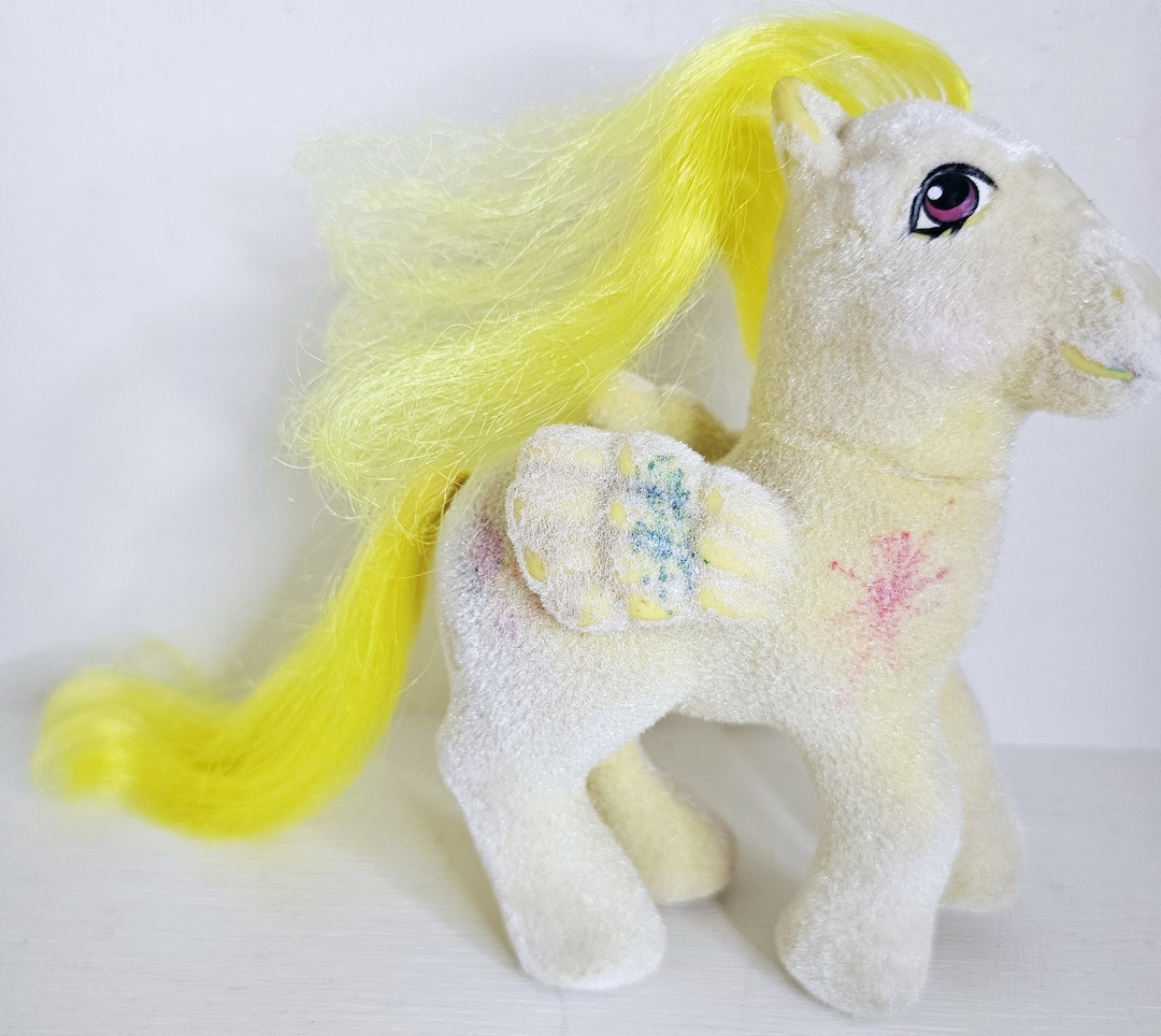 Vintage G1 My Little Pony so Soft Yellow Lofty Flocked Balloon Pegasus ...
