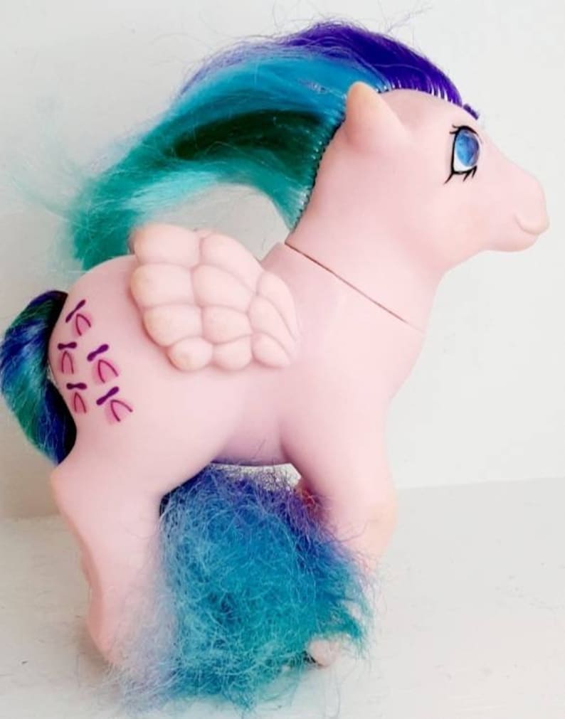 Vintage G1 My Little Pony Whizzer Pink Body Purple Hair Sparkle Eyes ...