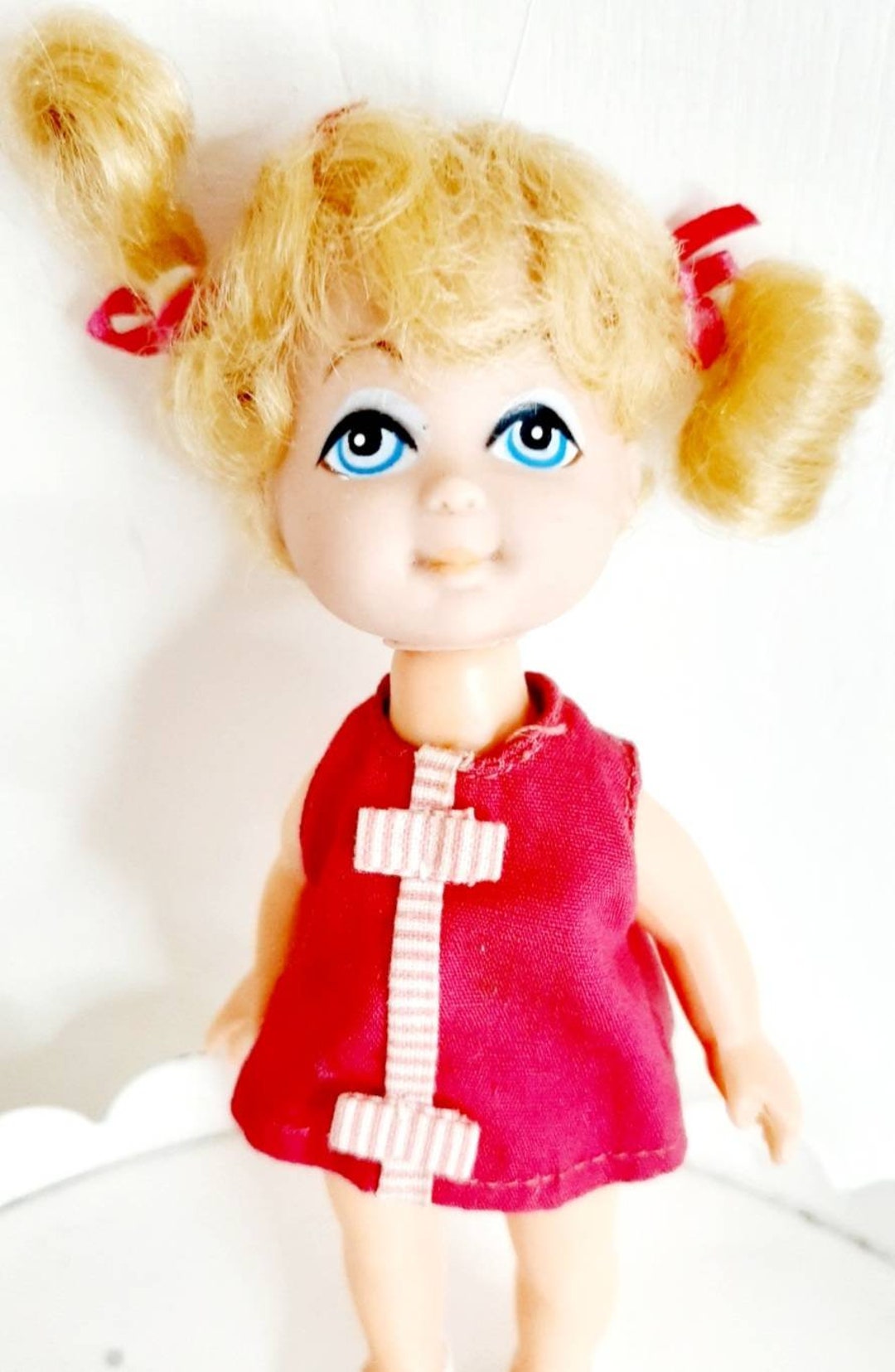 Vintage Perfecta YES and NO Nodding Doll 60s Mod Kitsch Blonde Curly ...