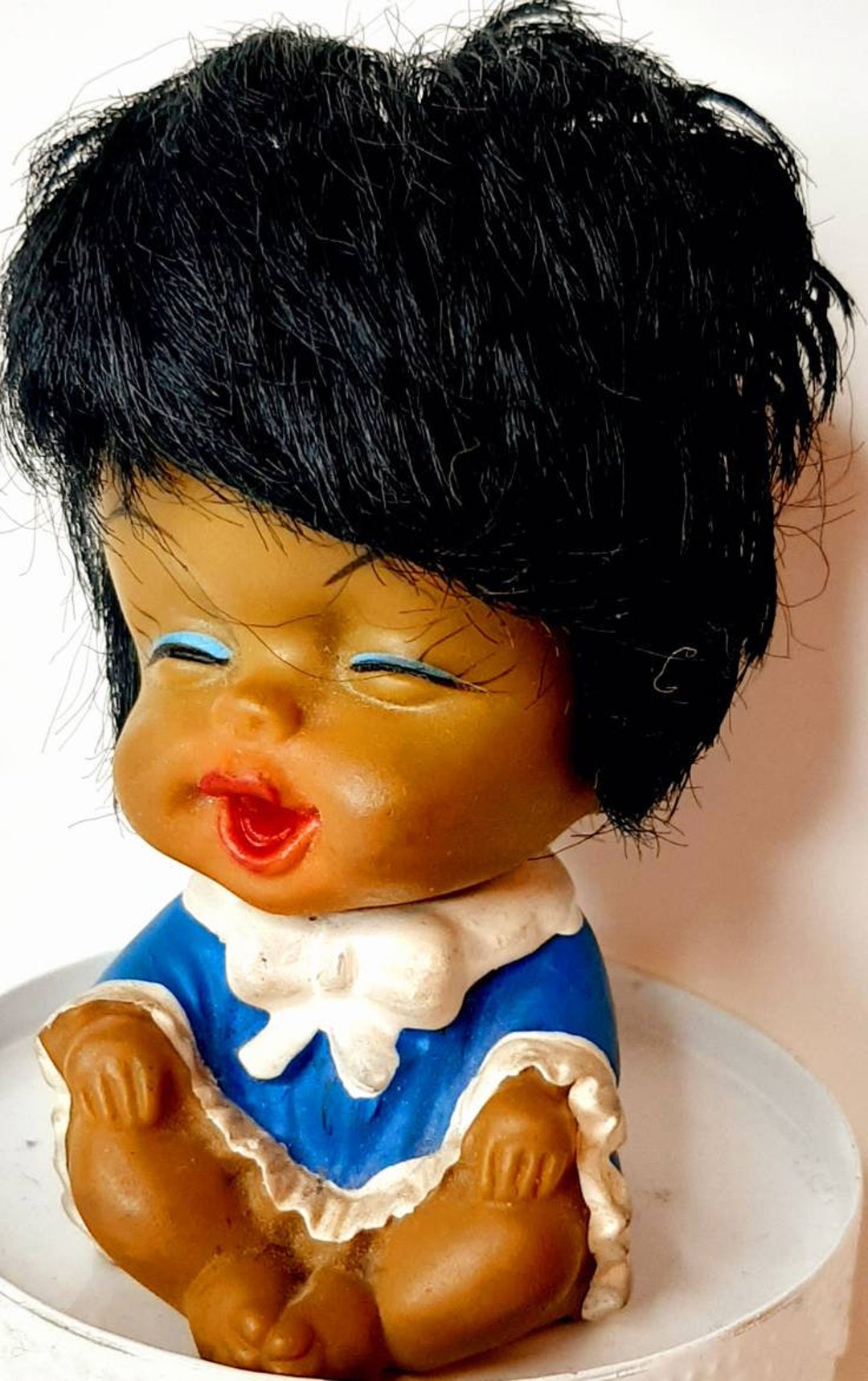 Vintage Kitsch Moody Cutie Doll Sassy Emotion Laughing Dark Skin Vinyl ...