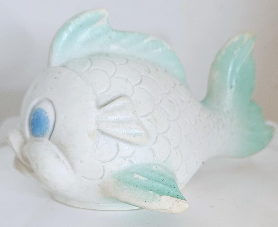 Vintage Squeak Toy Fish 1960s Pastel Kitsch Nursery Decor Rubber Toy ...