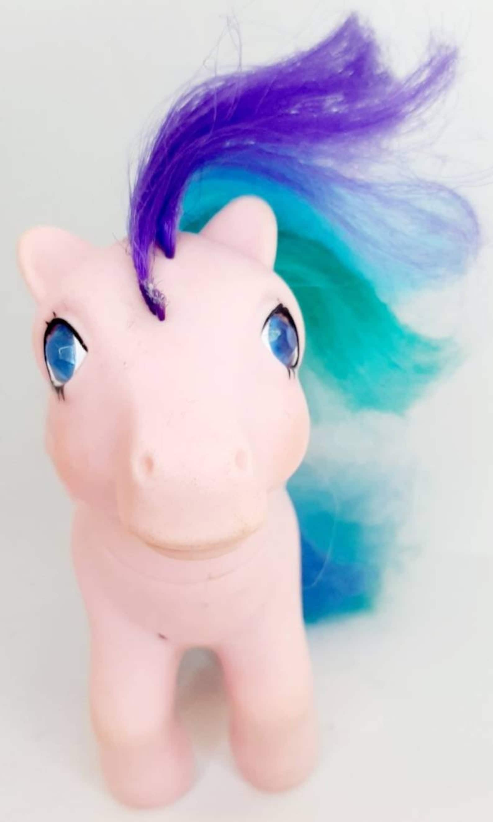 Vintage G1 My Little Pony Whizzer Pink Body Purple Hair Sparkle Eyes ...