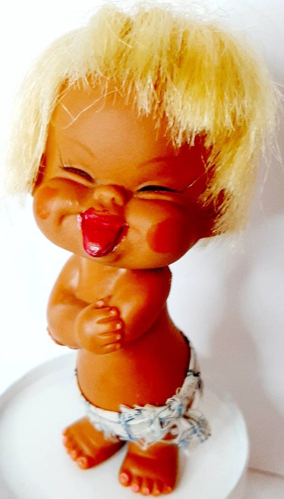 Vintage Sassy Emotion Tongue Out Blonde Brown Skin Small | Etsy