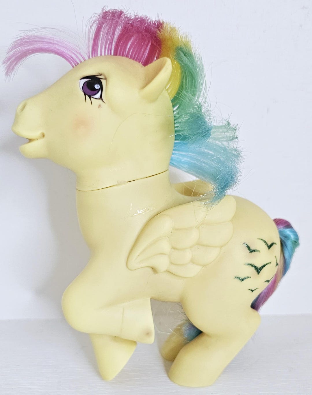 Vintage G1 My Little Pony Sky Dancer Pegasus Yellow Body Rainbow Hair ...