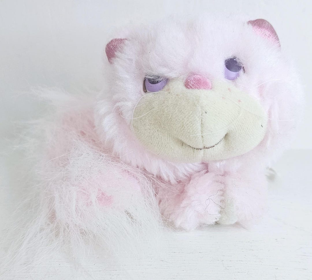 Vintage Kenner Furrever Friends Pink Cat Plush Kitten Kitty Extra Long ...