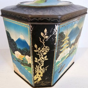 Vintage Kitsch Parry Sweets 1950s Tin Storage Metal Lolly Tea Canister ...