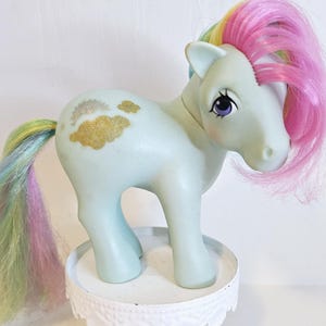 Vintage G1 Sunlight My Little Pony 1980s Rainbow Hair Pastel Blue Girly ...