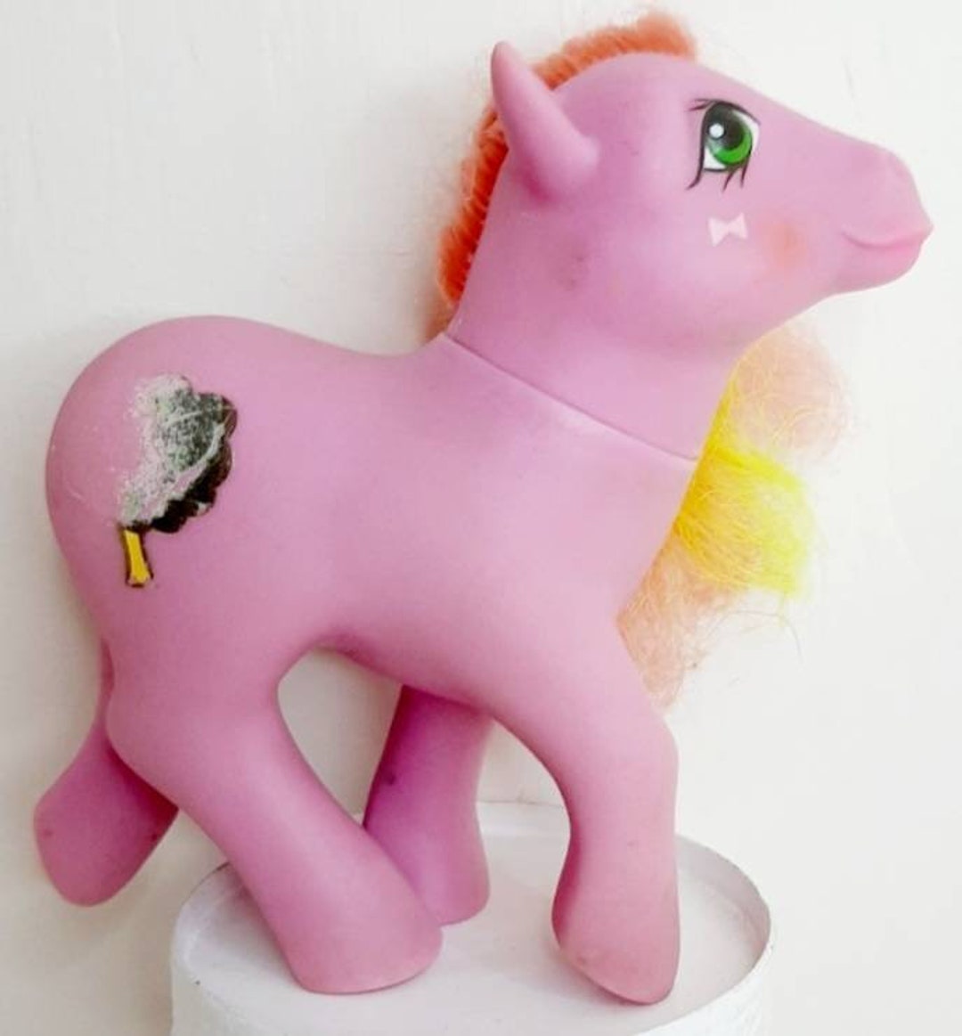 Vintage G1 Windy My Little Pony Peach Pink Pony 1980s Yellow Hair ...