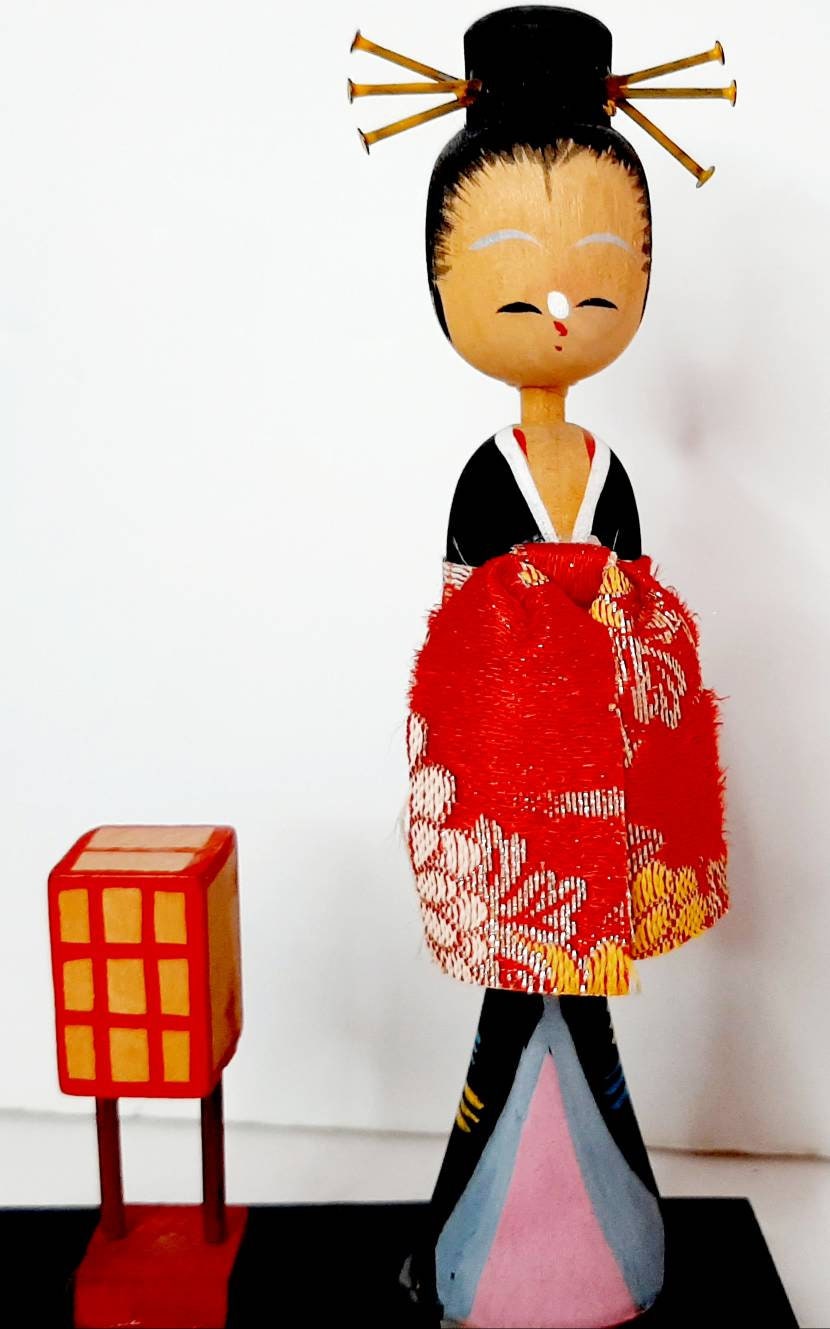 Vintage Japanese Miniature Geisha Dressed Traditional Silk | Etsy