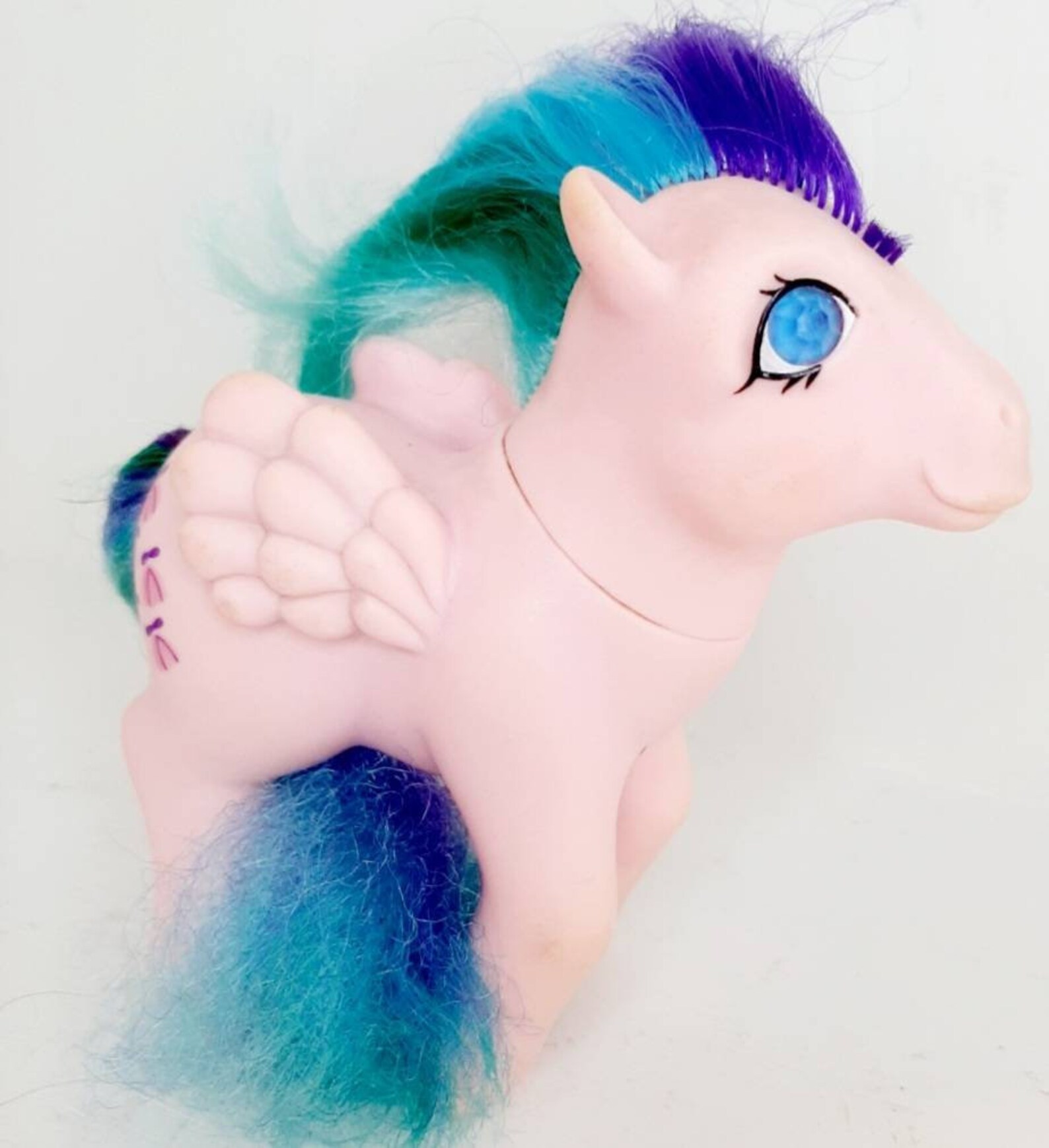 Vintage G1 My Little Pony Whizzer Pink Body Purple Hair Sparkle Eyes ...
