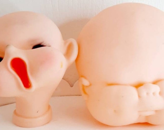 Vintage Vinyl Doll Face Lot Angel Goo Kids Puppet Baby Head Craft ...