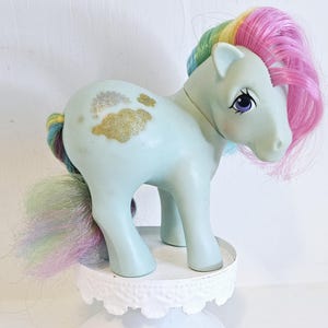 Vintage G1 Sunlight My Little Pony 1980s Rainbow Hair Pastel Blue Girly ...