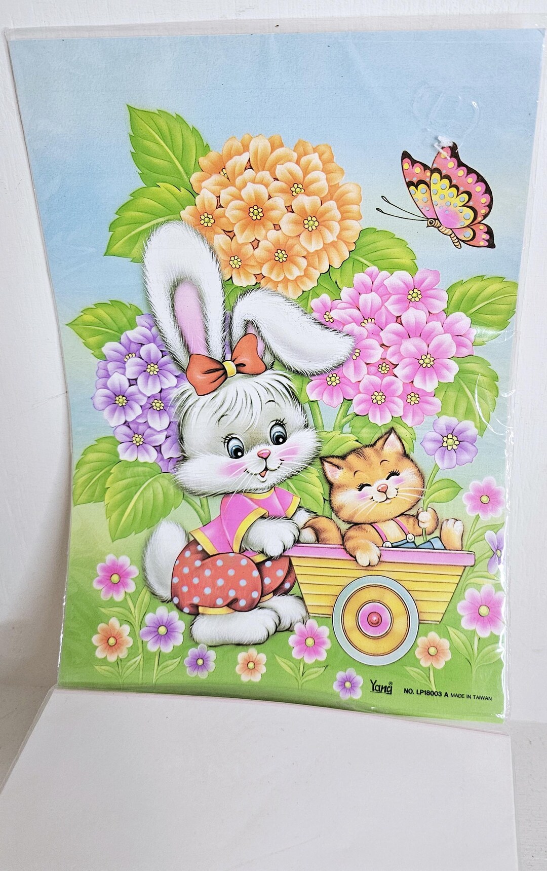 Vintage Letter Writing Set Paper Envelopes Rabbit Kitten Wagon ...