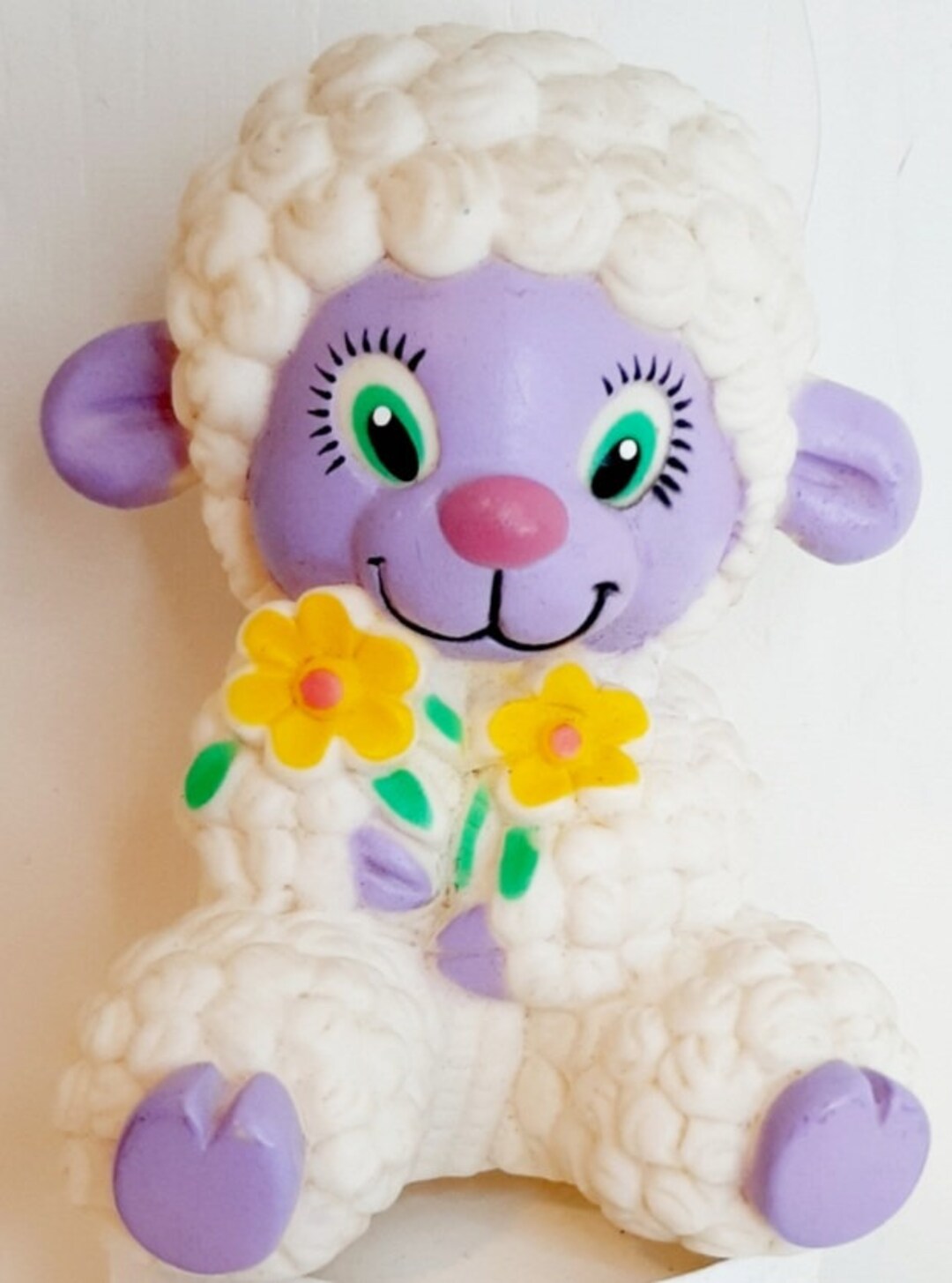 Vintage Lamb Squeak Toy Green Eyes Squeeze A Mals Shellcore 1985 ...