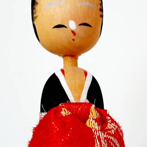 Vintage Japanese Miniature Geisha Dressed Traditional Silk Kimono With ...