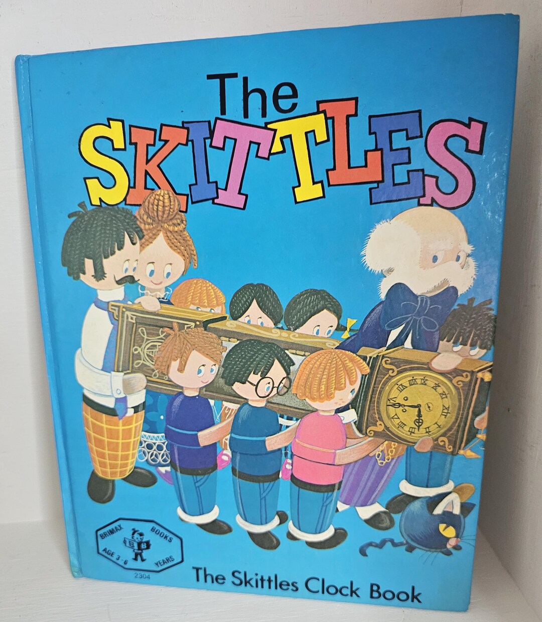 Vintage the Skittles Clock Book Childrens Storybook Ephemera Collage ...
