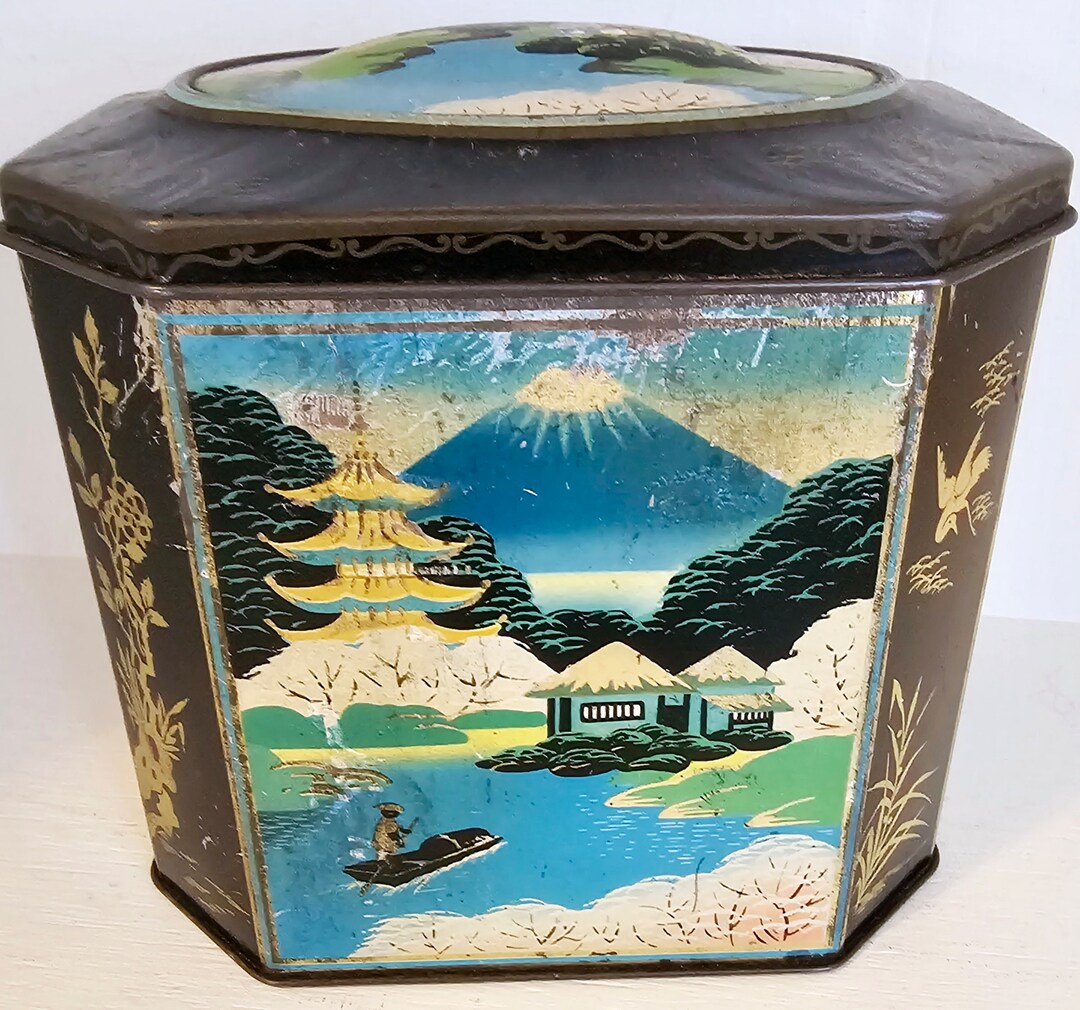 Vintage Kitsch Parry Sweets 1950s Tin Storage Metal Lolly Tea Canister ...