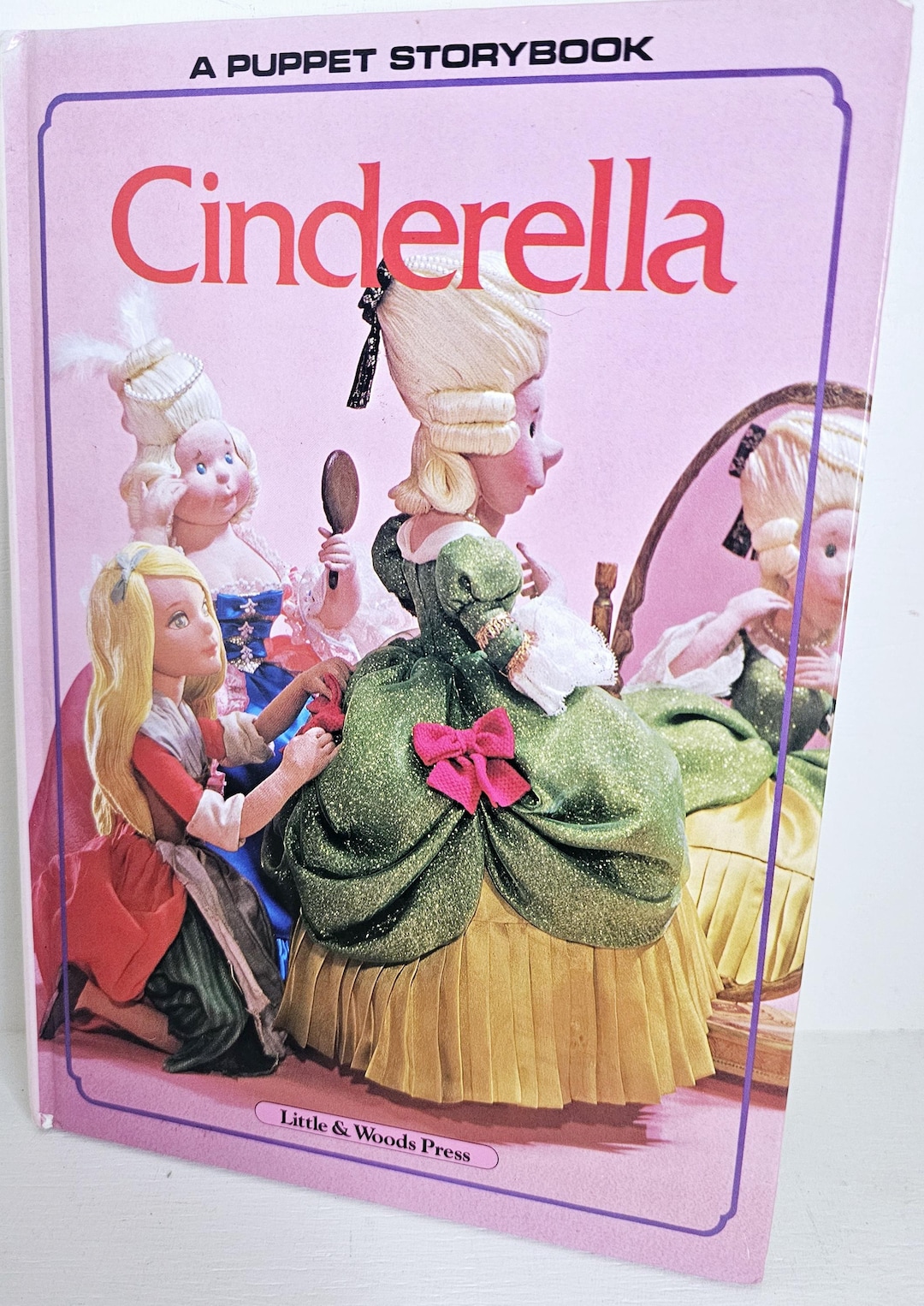 Vintage Kitsch Fairytale Puppet Story Book Cinderella Puppet 3D ...