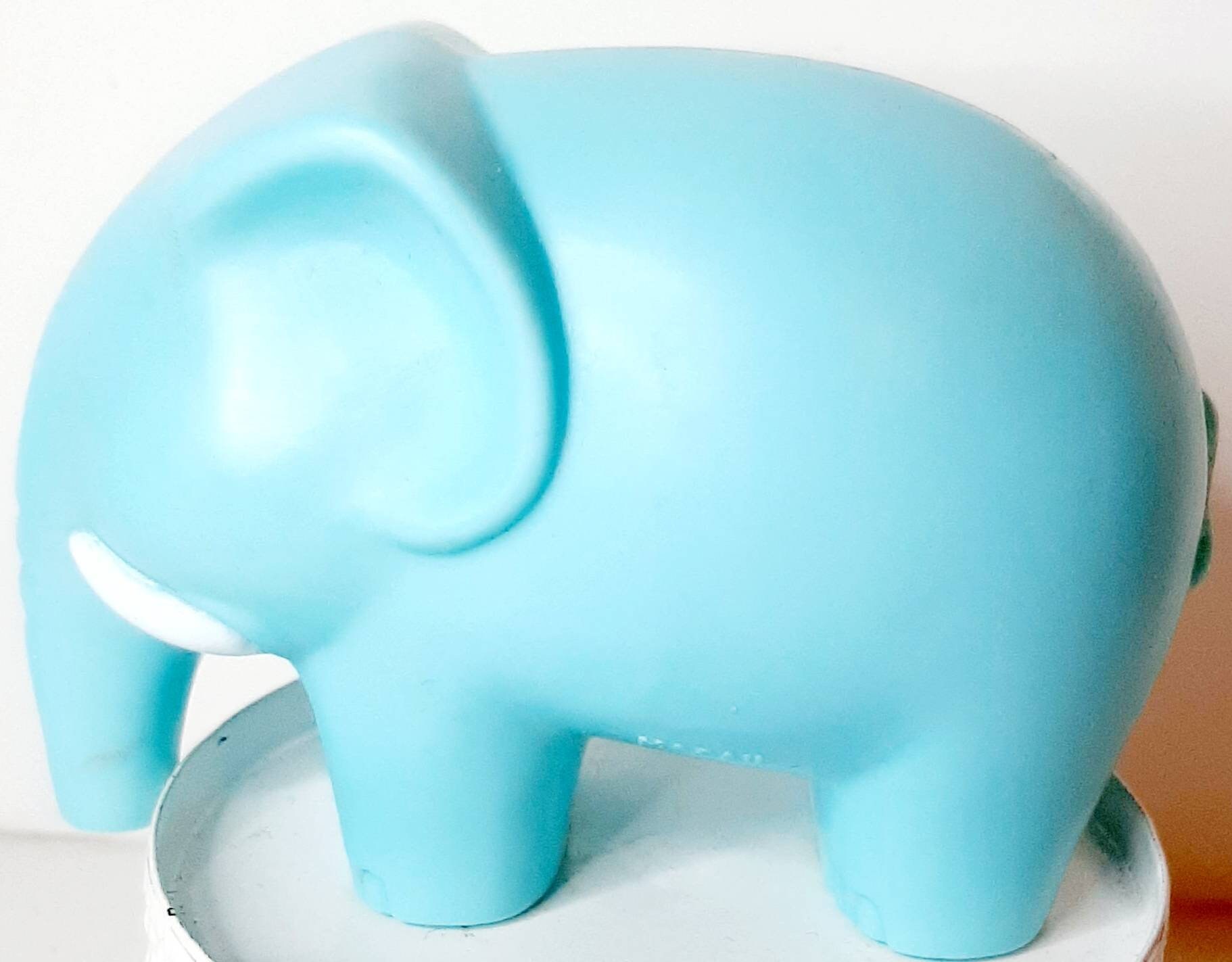 Vintage Blow Mold plastic toy elephant Pastel Blue circus | Etsy
