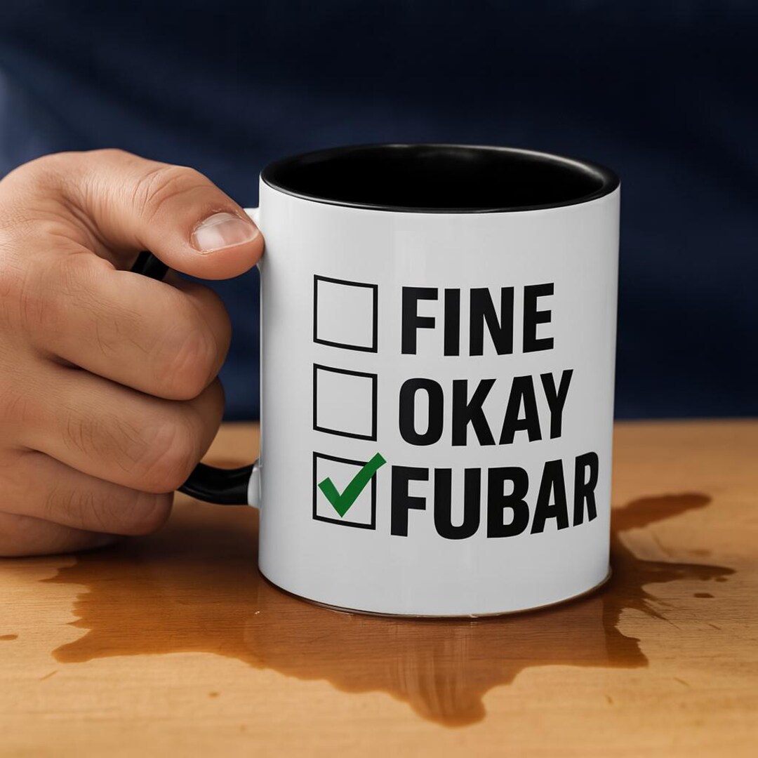 FUBAR Checklist Mug | Funny Veteran Coffee Cup - Etsy