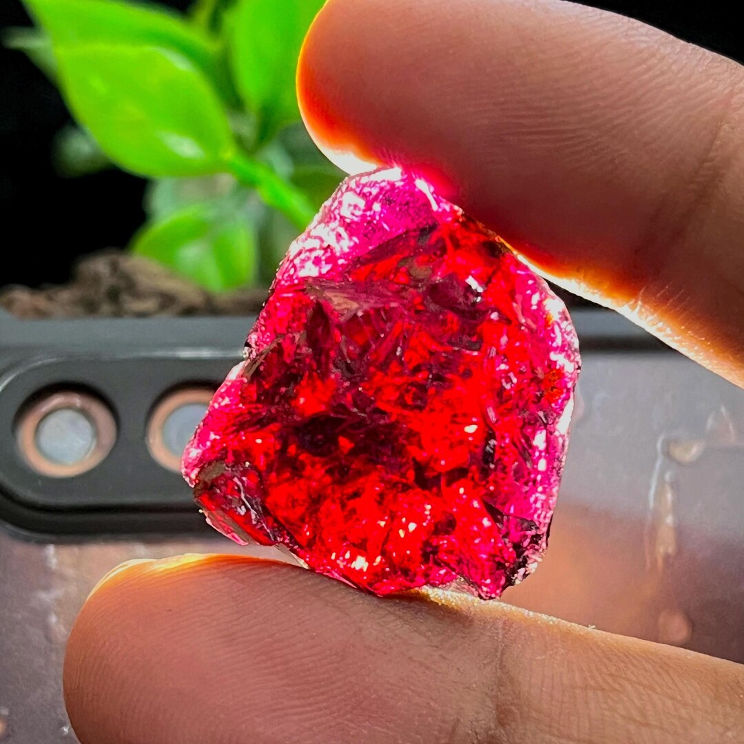 55.00cts Large Raw Natural Garnet Stone 100% Natural Red Garnet Rough ...