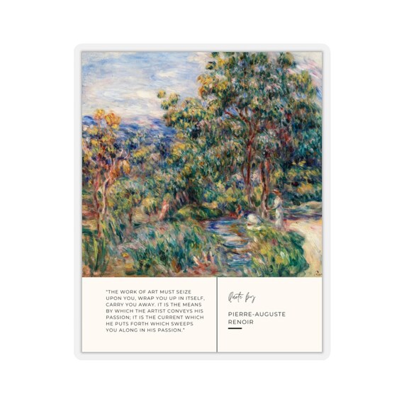 Auguste renoir art quote collection series 11 Stickers Craft Supplies ...