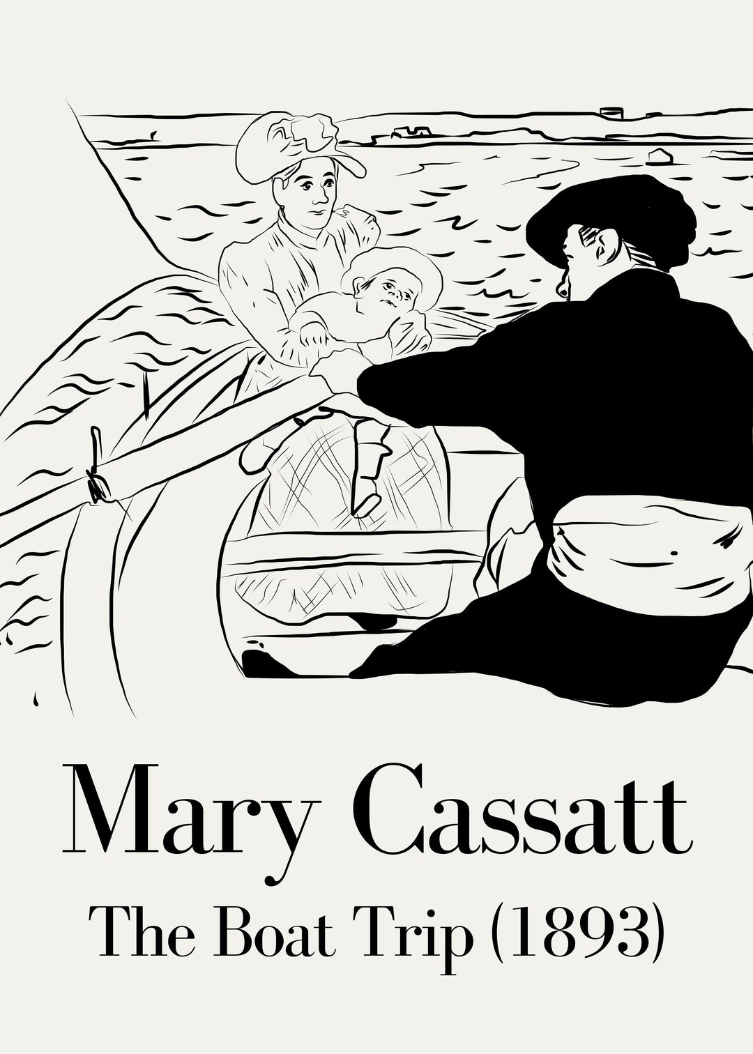 The Boat Trip Line Art Digital Printable Download - Etsy