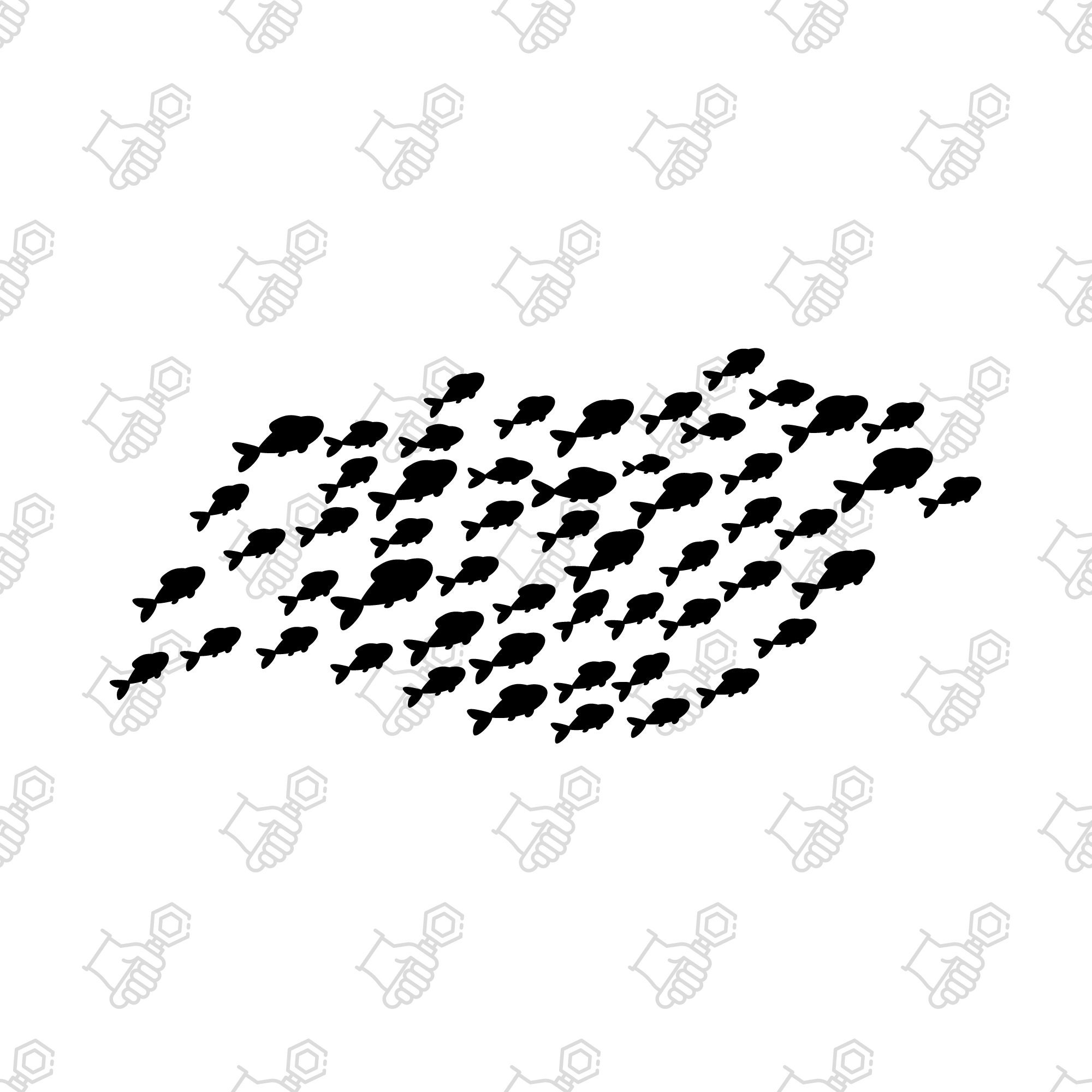 Clip Art School Of Fish