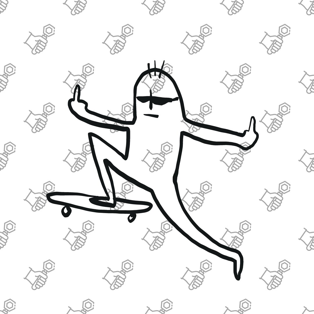 Smiley Funky Middle Finger Clip Art SVG PNG - Etsy UK