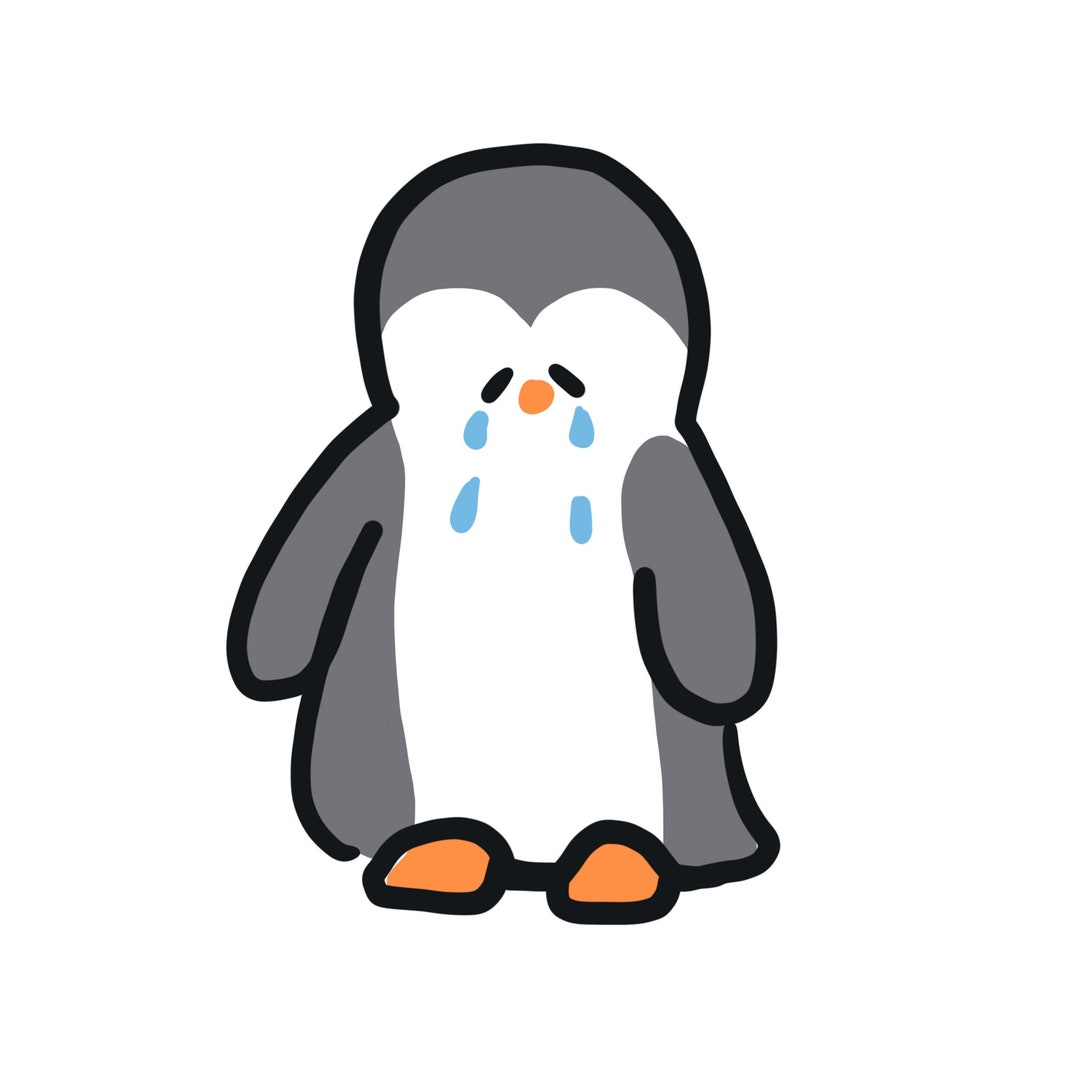 Crying Penguin PNG Clip Art Transparent Background - Etsy