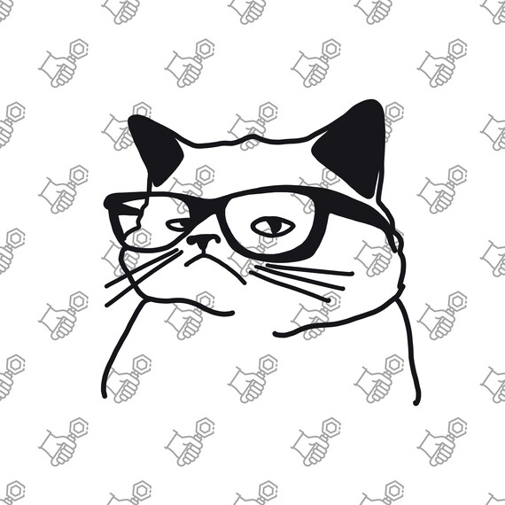 Grumpy Cat Line Drawing