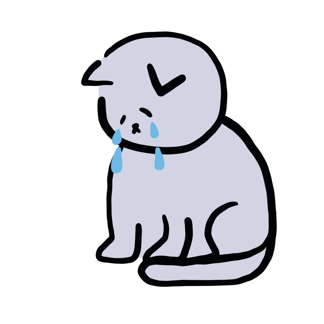 Crying Cat PNG Clip Art Transparent Background - Etsy