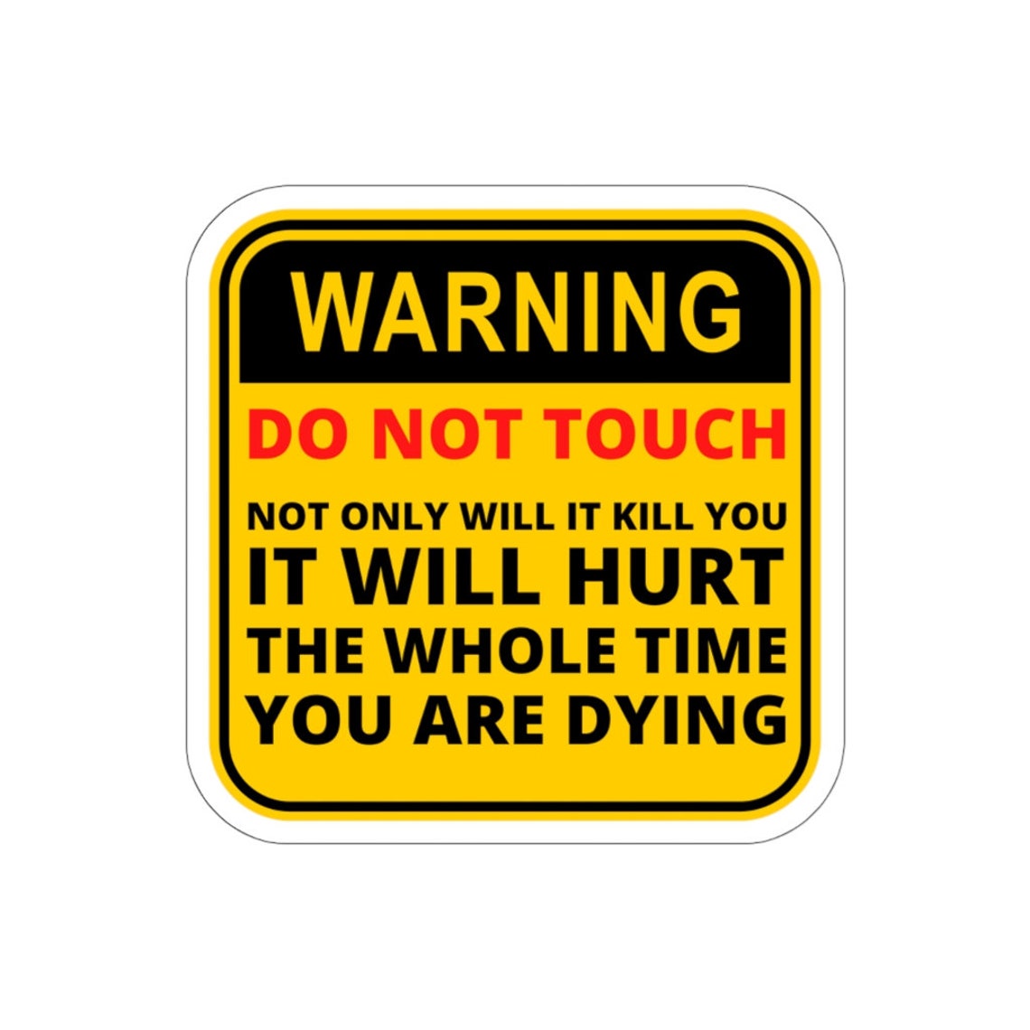 Funny Warning Do Not Touch Stickers - Etsy