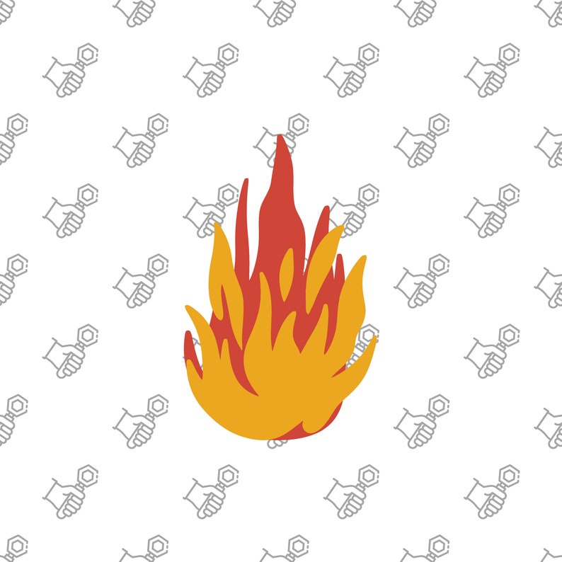 3 tipos de color fire flame clip art SVG bundle - Etsy España