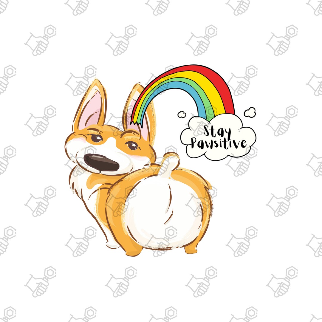 Dog Pun Pawsitivity Clip Art SVG - Etsy